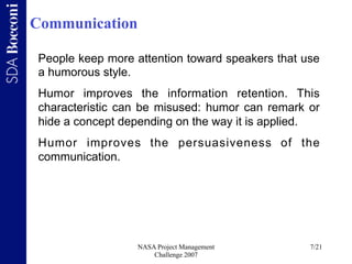 Effect of humor on project management | PPT