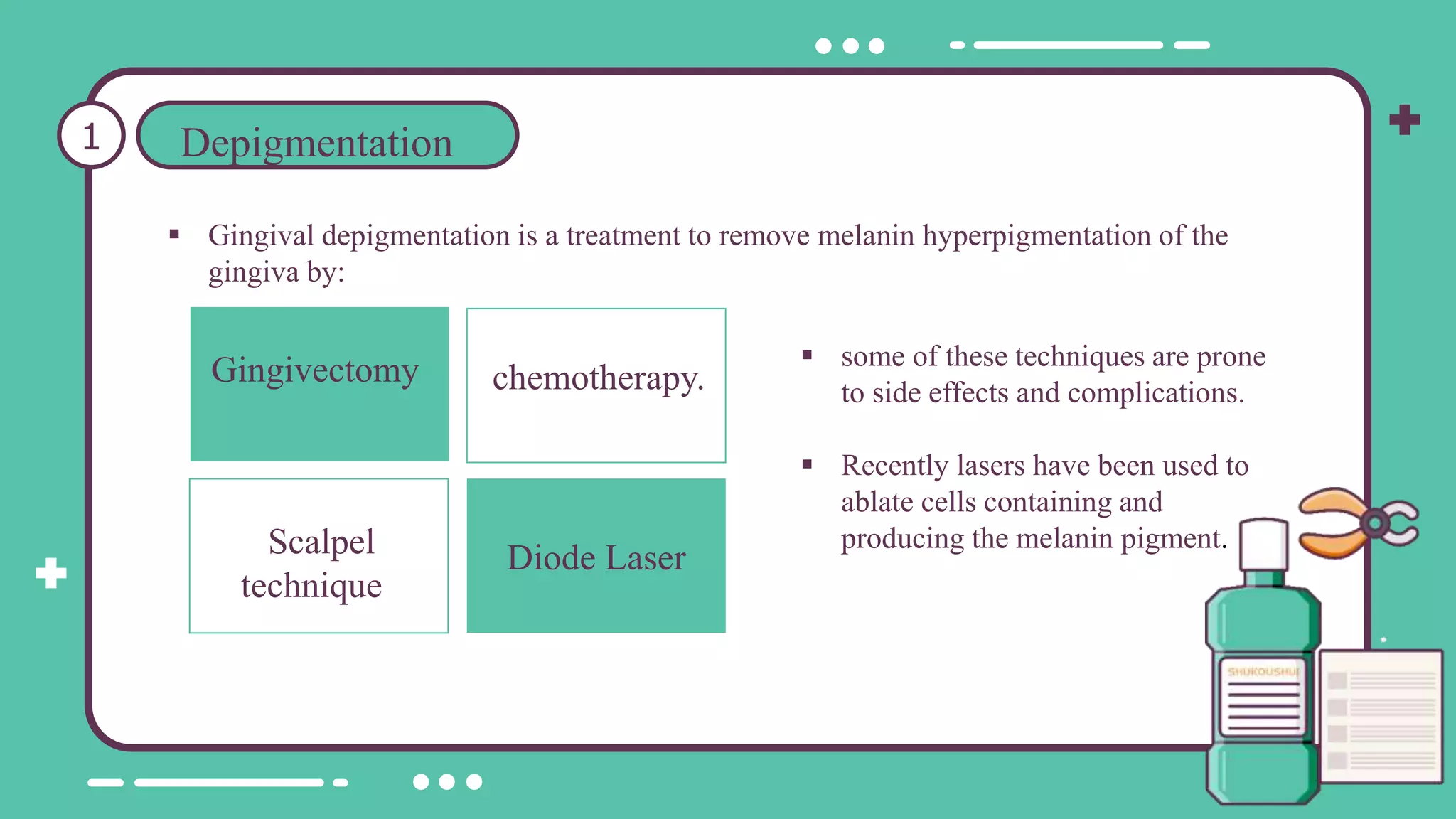 Effect of laser on depigmentation of the gingiva | PPTX