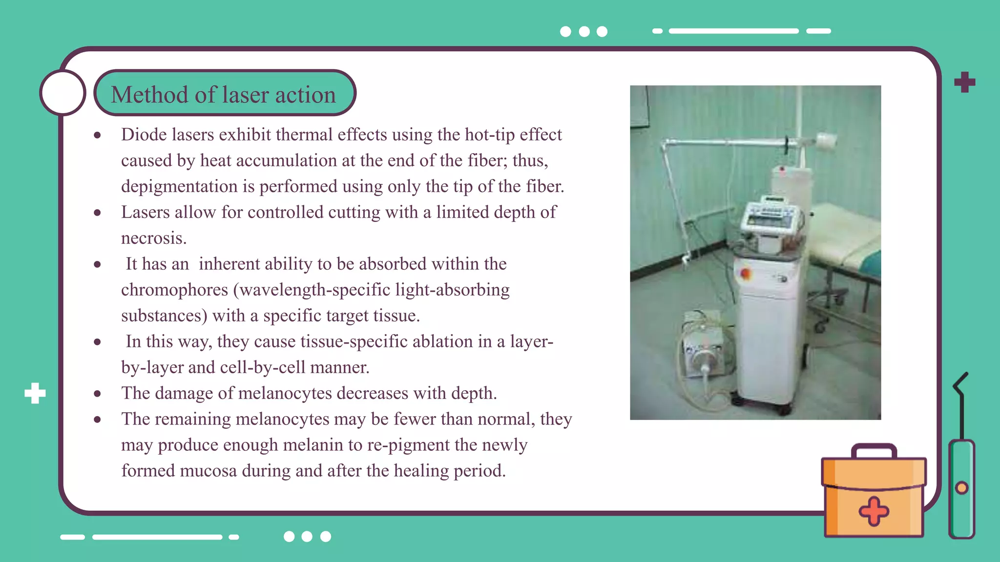 Effect of laser on depigmentation of the gingiva | PPTX