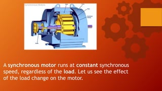 Effect of load on a synchronous motor | PPT
