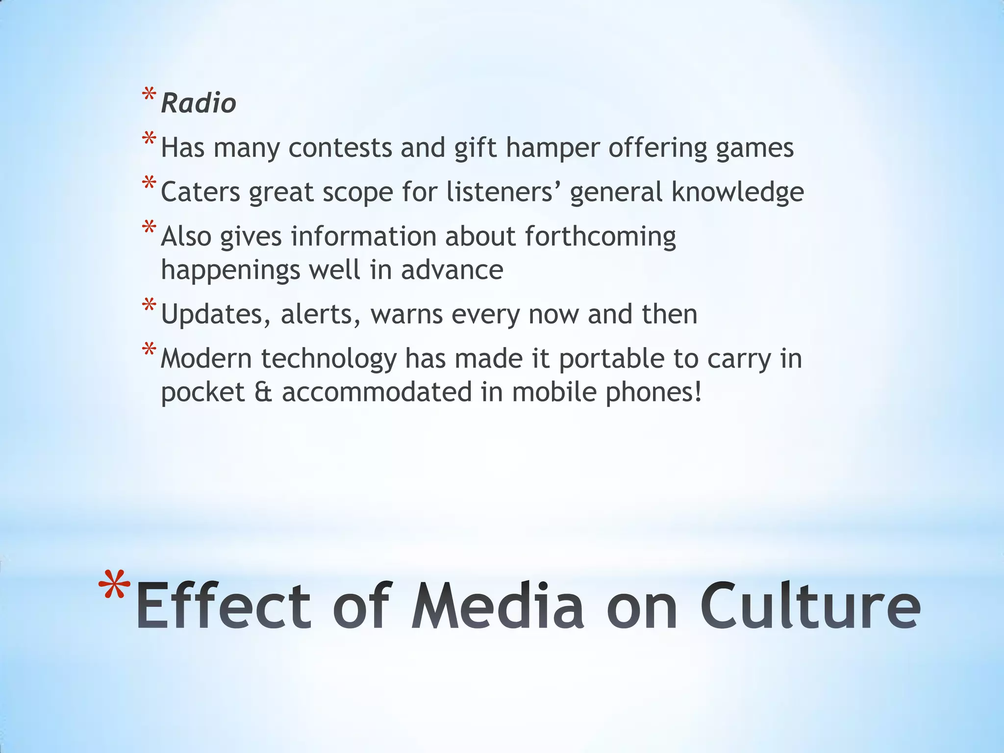 Effect of media on culture | PPT