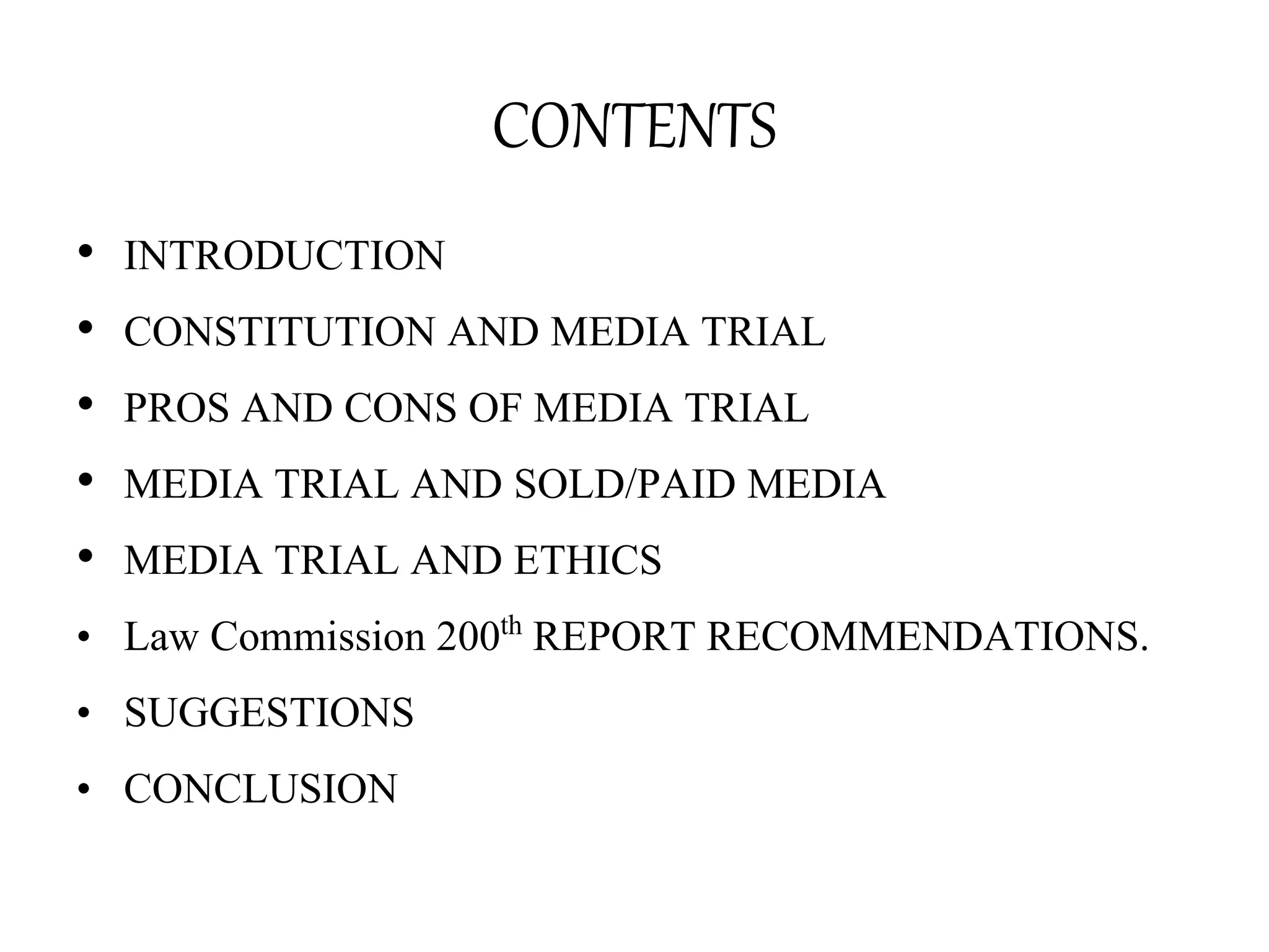 Effect of media trial in the society | PPTX