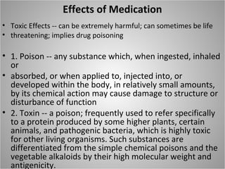 Effectofmeds | PPT | Chemistry | Science