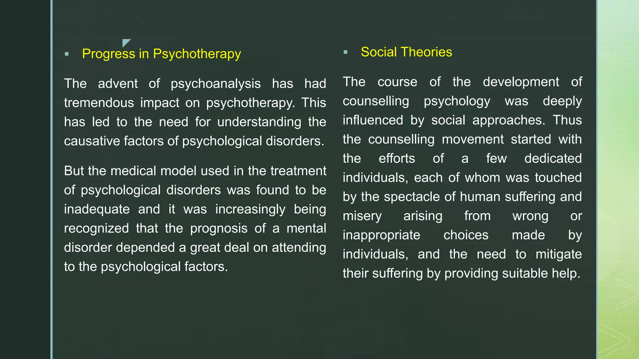 Effect of mental hygiene movement on guidance and | PPT
