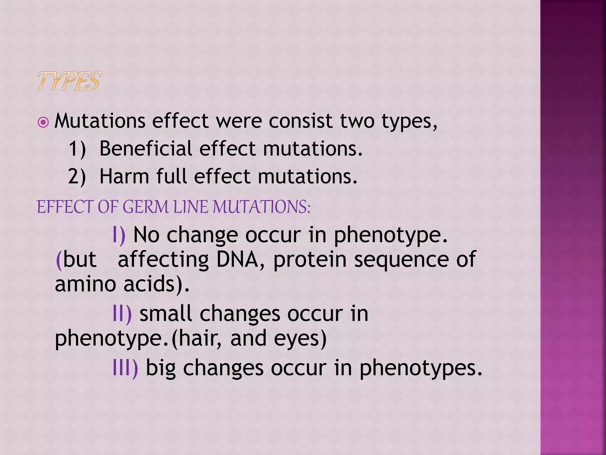 Effect of mutations ( beneficial and harm full) | PPTX