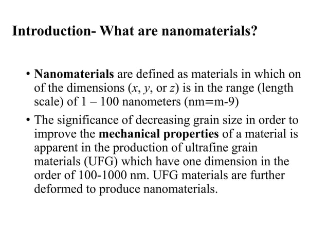 Effect of nano particle size on mechanical properties | PPTX