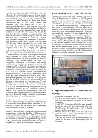 Effect of nanofluid on heat transfer characteristics of double pipe heat exchanger part ii ...