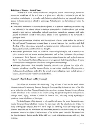 Effect of natural disaster on water security and scarcity (palu ...
