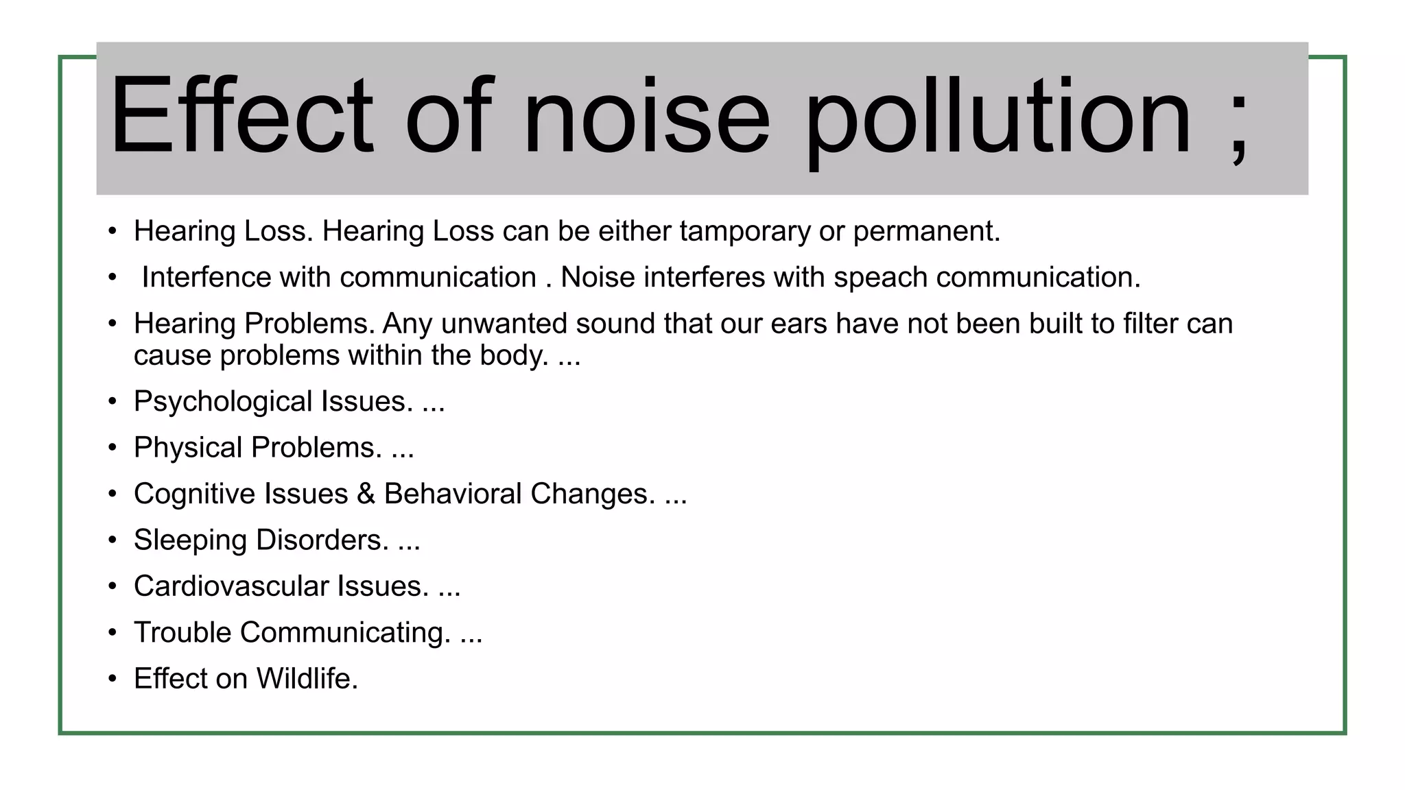 Effect of noise pollution on Ecosystem.ppt