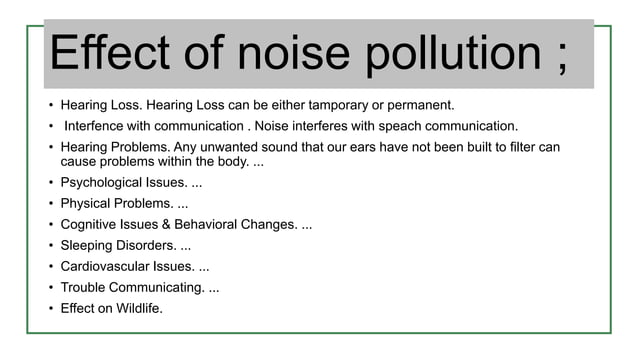 Effect of noise pollution on Ecosystem.ppt