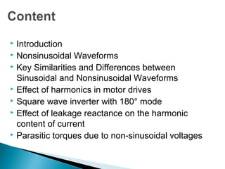 Effect of non sinusoidal waveform of a.c. machine performance | PPT