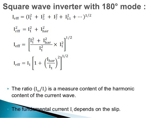 Effect of non sinusoidal waveform of a.c. machine performance