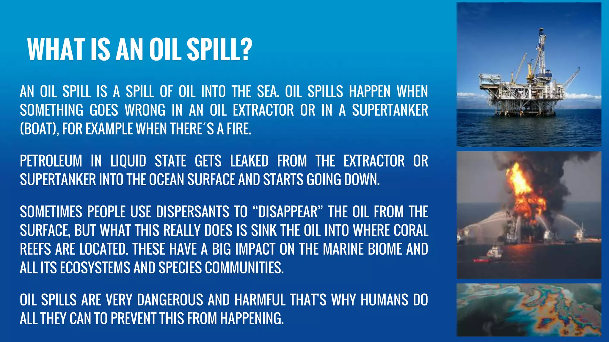 Effect of oil spills on coral reefs | PPTX