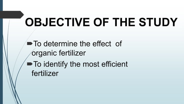 “Effect of Organic Fertilizer on the Growth Performane of Brassica rapa ...