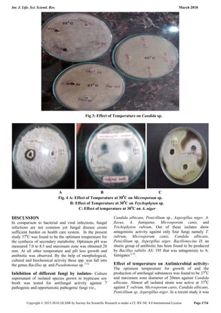 Effect of pH and temperature on secondary metabolite isolated from soil ...