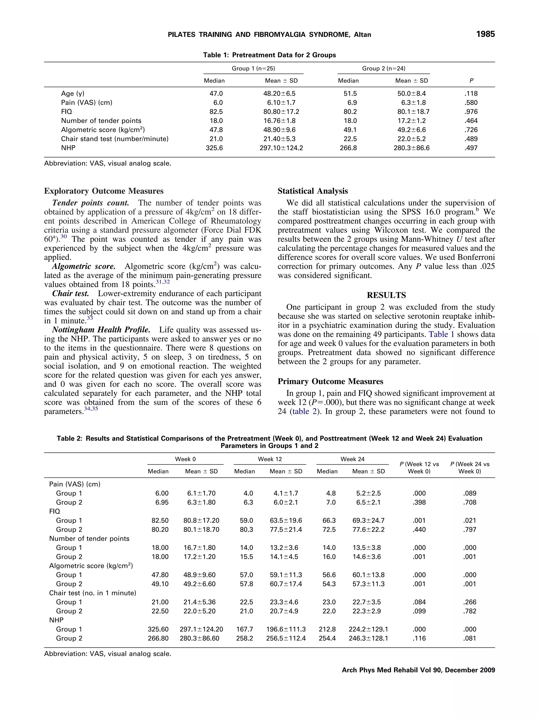 Effect of pilates training on people with fibromyalgia | PDF | Physical ...