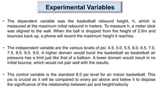 Effect of pressure in ball bounce height | PPTX