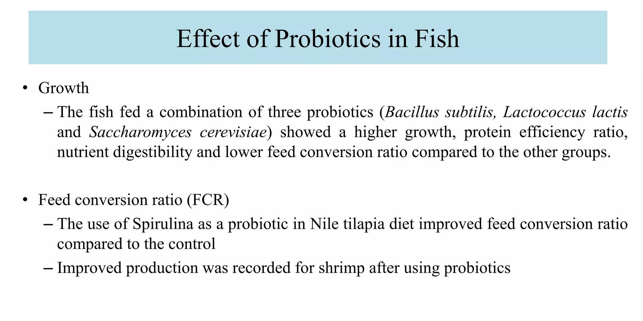 Effect of probiotics on fish metabolism | PPTX