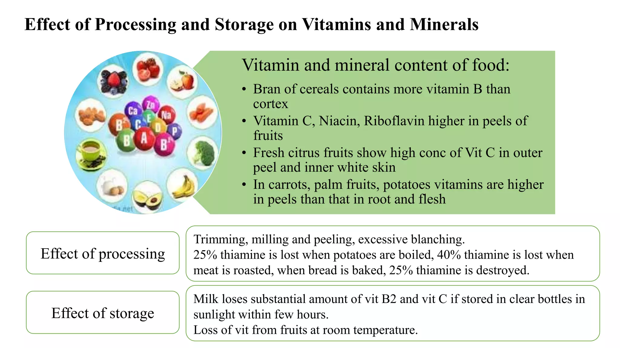 Effect of processing and storage on nutrients | PPTX