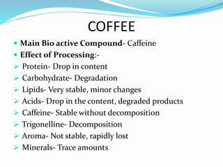 Effect of processing on functional & health foods | PPTX