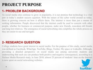Effect of social media on College Students | PPT