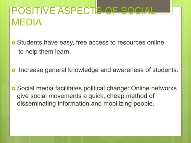 Effect of social media on youth | PPT