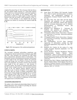 Effect of soft segment chain length on tailoring the properties of isocyanate terminated ...