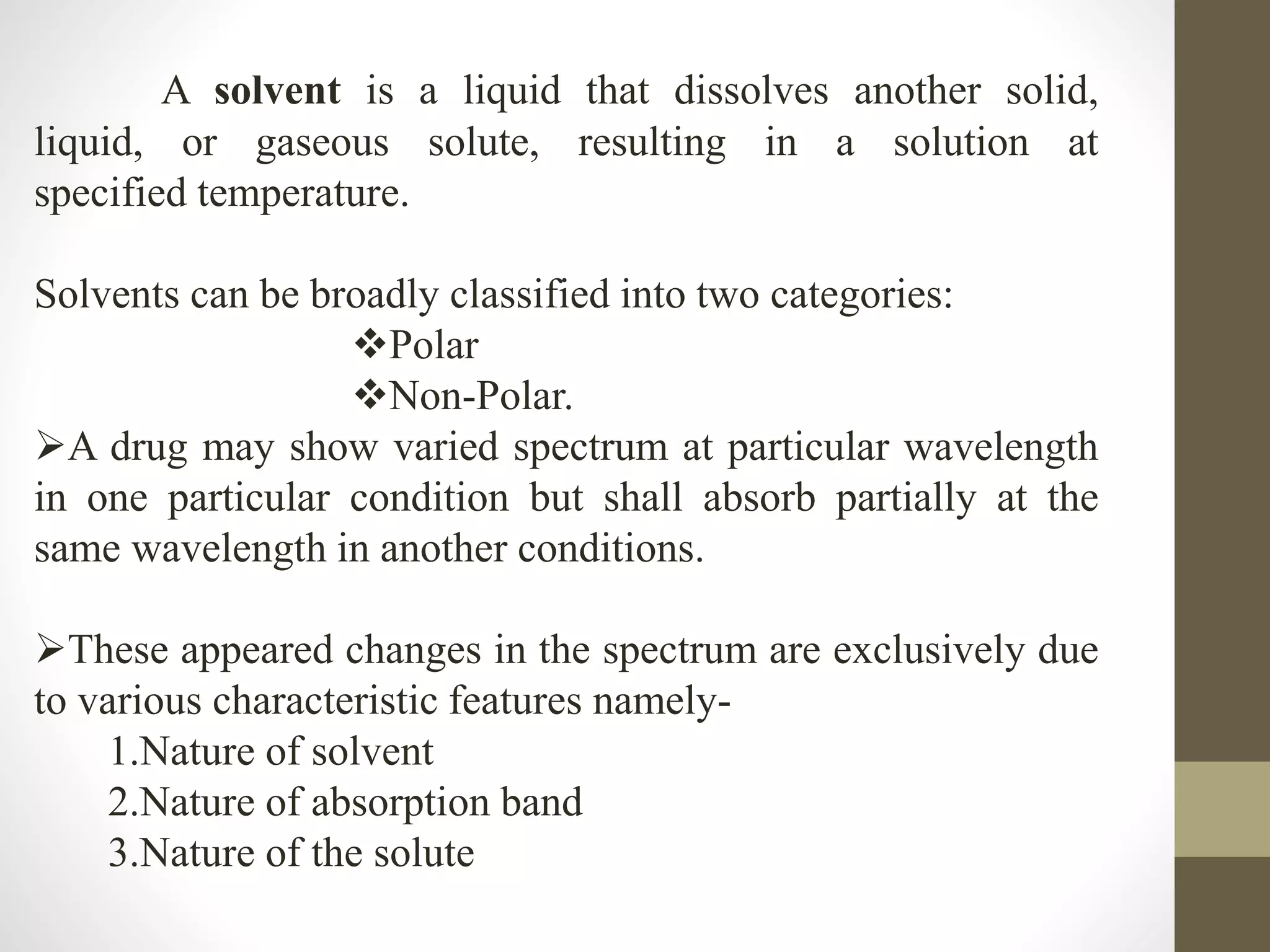 Effect of solvent | PPTX