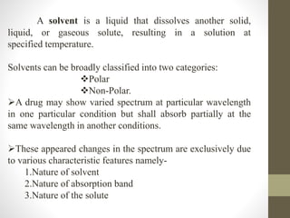 Effect of solvent | PPTX