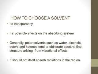 Effect of solvent | PPTX