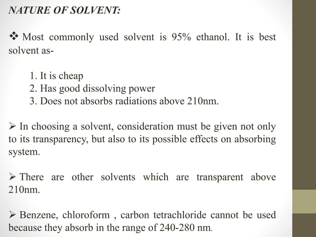 Effect of solvent | PPTX