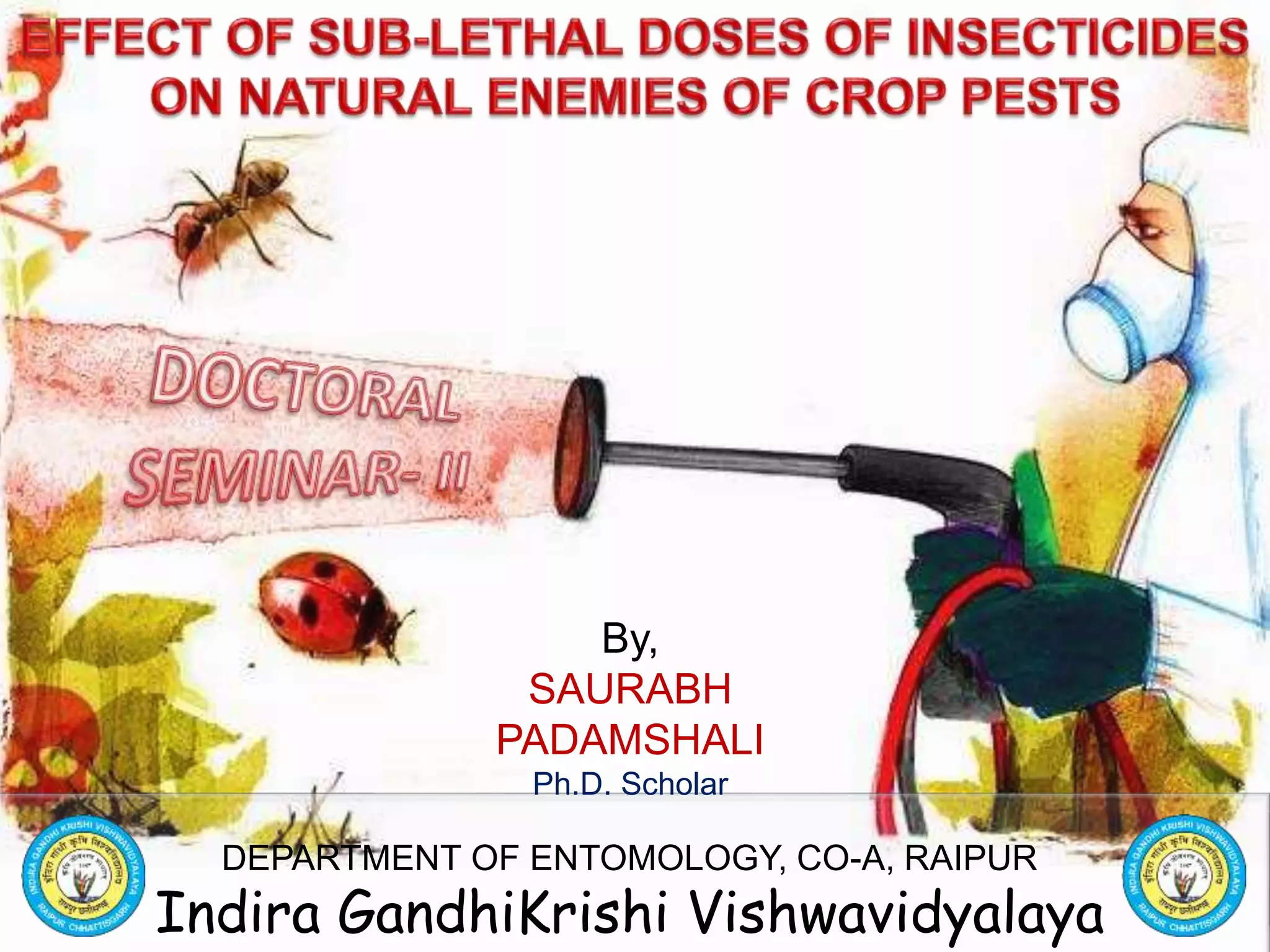 Effect of sub lethal doses of insecticides on natural enemies of crop pests | PPTX