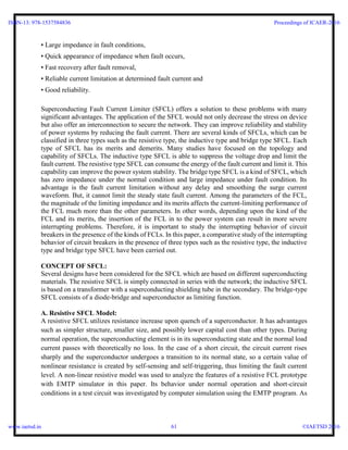 iaetsd Effect of superconducting fault current limiter (sfcl) on triumphant intrusion of | PDF