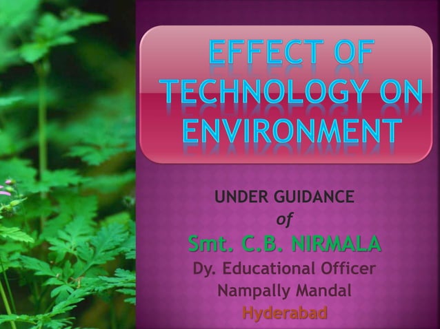 Effect of technology on environment | PDF