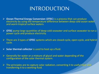 Effect of temperature on the performance of a closed-cycle ocean ...