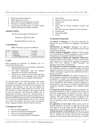 Effect of the use of crumb rubber in conventional | PDF