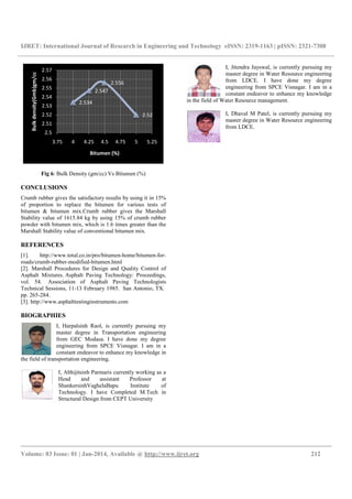Effect of the use of crumb rubber in conventional | PDF