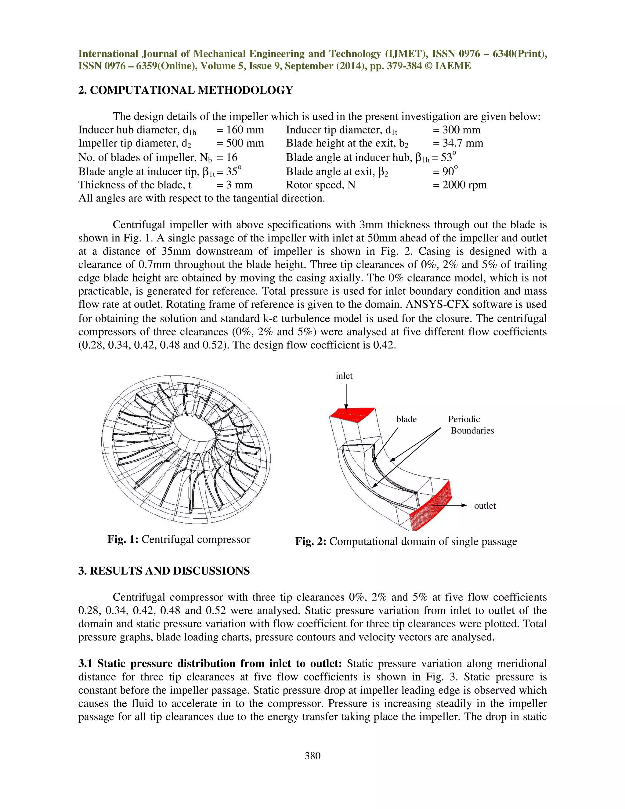 Effect of tip clearance on a centrifugal compressor | PDF