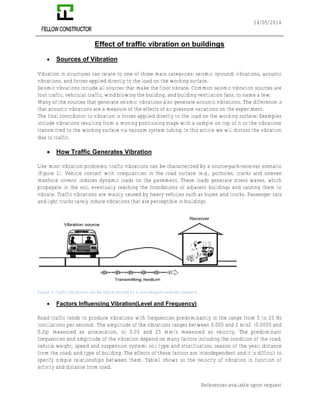 Traffic vibrations in buildings | PDF