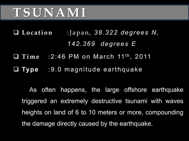 Effect of tsunami in global economy | PPTX