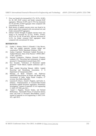 Effect of use of recycled materials on indirect tensile strength of ...