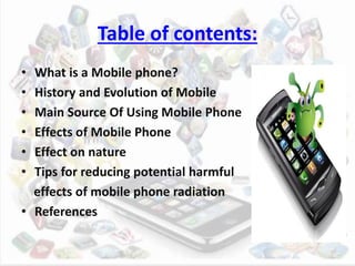 Effect of using mobile phone | PPTX
