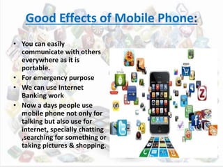 Effect of using mobile phone | PPTX