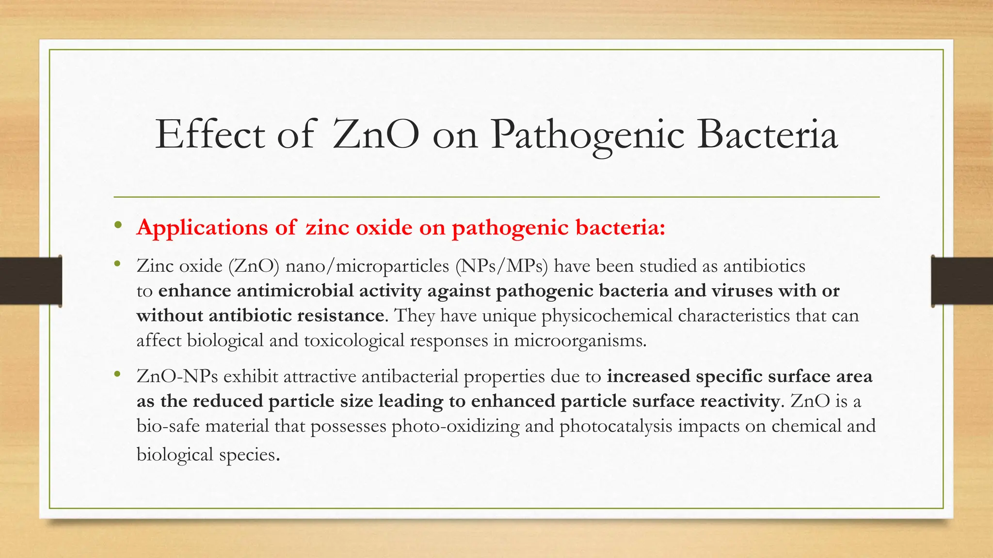 Effect of ZnO on Pathogenic Bacteria PRESENTATION.pdf