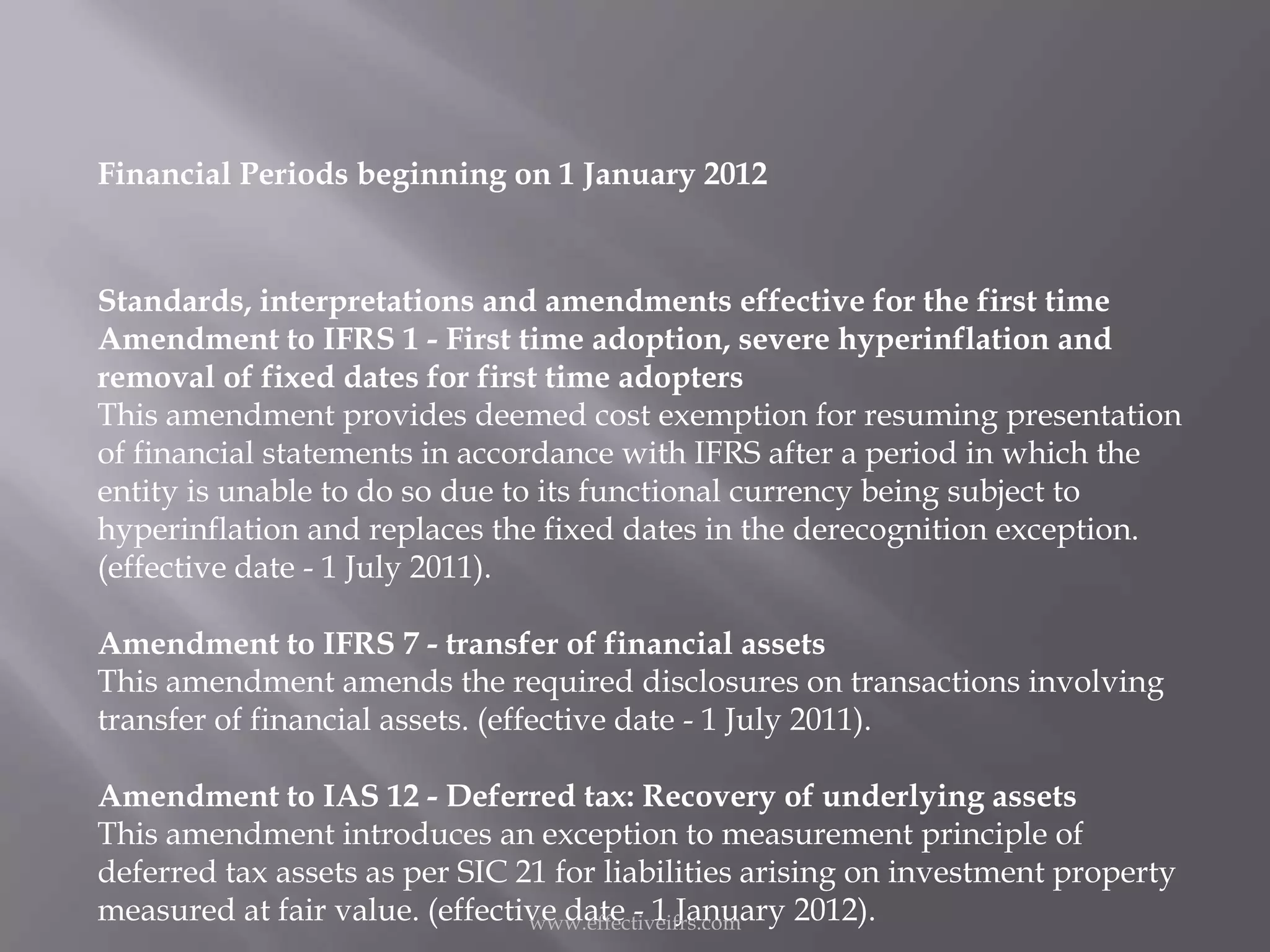 Effective ifrs 2012 | PPT