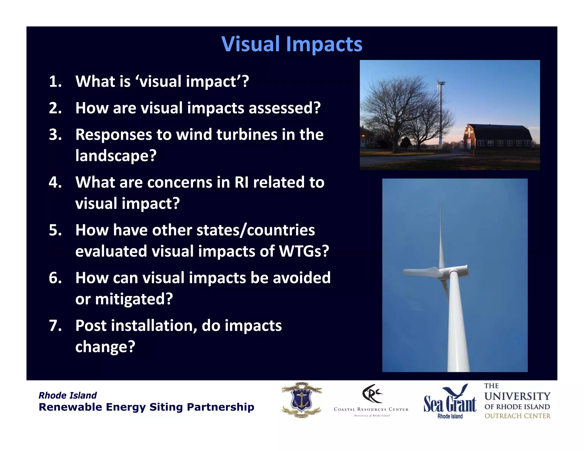 An overview of wind power effects on visual impacts, electromagnetic ...