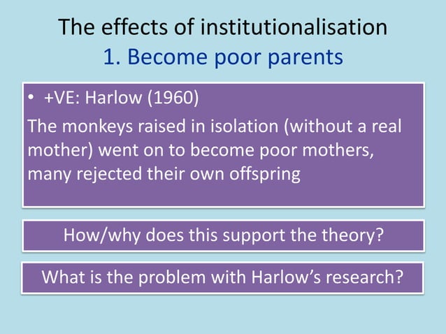 Effects of institutionalisation | PPT