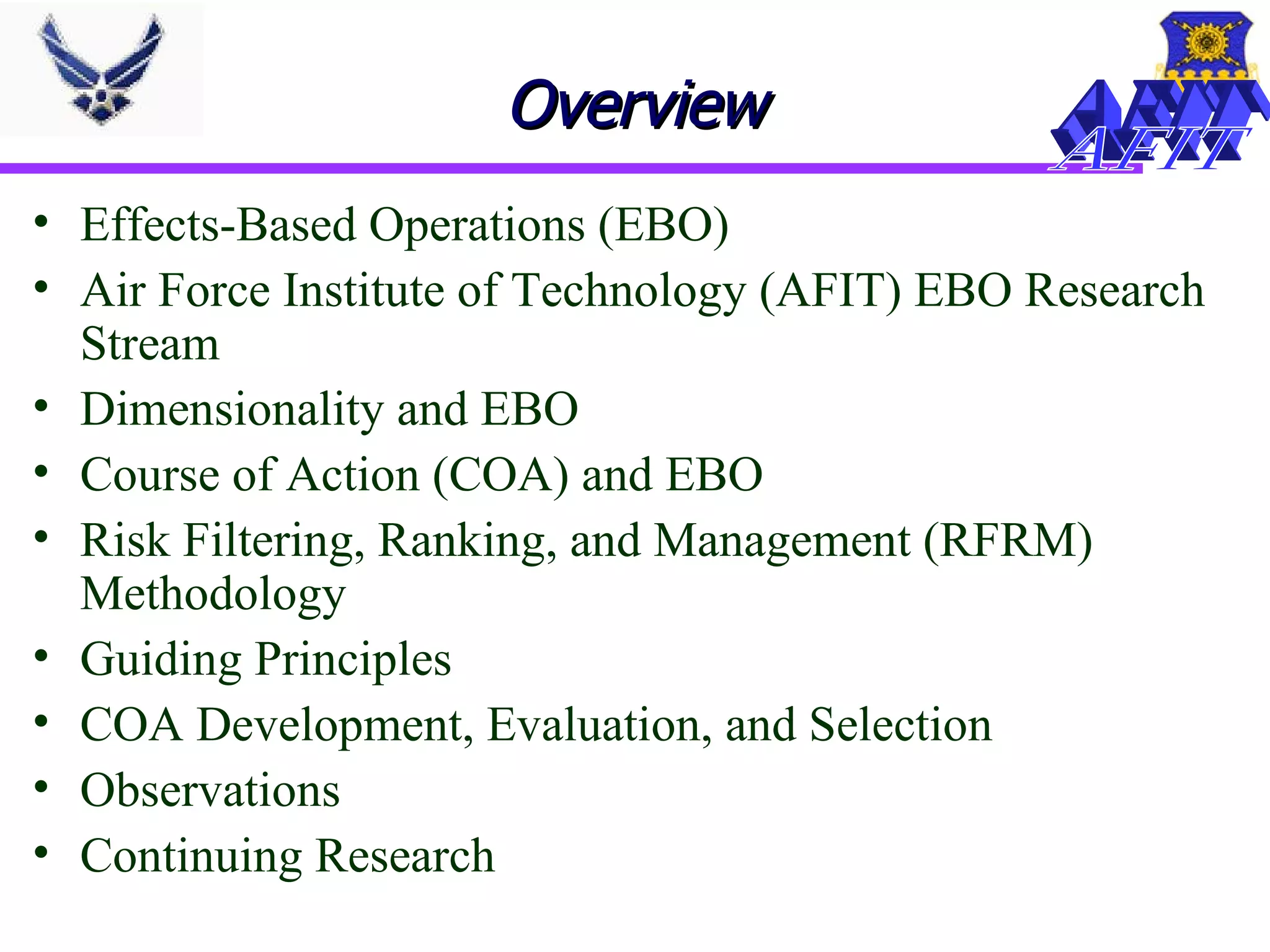 Effects Based Planning And Assessment | PPT