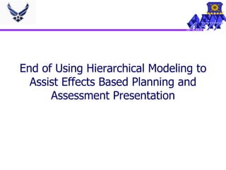 Effects Based Planning And Assessment | PPT