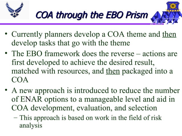 Effects Based Planning And Assessment | PPT | Technology & Computing